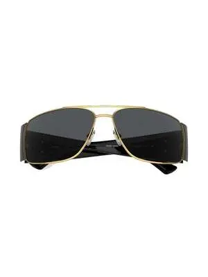 Versace Rectangle-frame Sunglasses - Black
