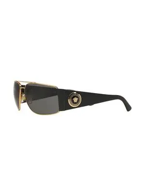 Versace Rectangle-frame Sunglasses - Gold