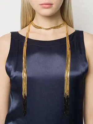 Iosselliani Black Hole Sun Scarf Necklace