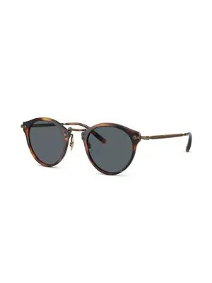 Oliver Spencer Op-505 Round-frame Sunglasses - Brown