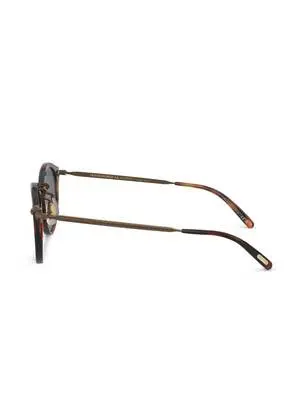 Oliver Spencer Op-505 Round-frame Sunglasses - Brown