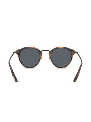 Oliver Spencer Op-505 Round-frame Sunglasses - Brown