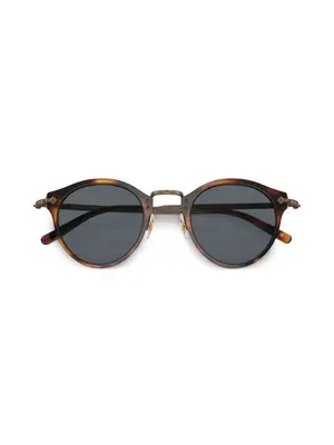 Oliver Spencer Op-505 Round-frame Sunglasses - Brown