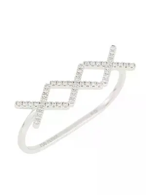 ALINKA 18kt White Gold Katia Trio Diamond Ring - Silver