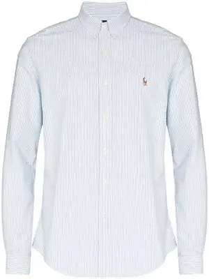 Polo Ralph Lauren Logo-embroidered Striped Shirt - Blue