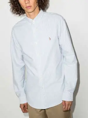 Polo Ralph Lauren Logo-embroidered Striped Shirt - Blue