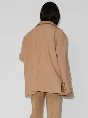 THE FRANKIE SHOP Bea Boxy Blazer - Brown