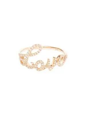 Rosa De La Cruz Diamond Love Ring - Gold
