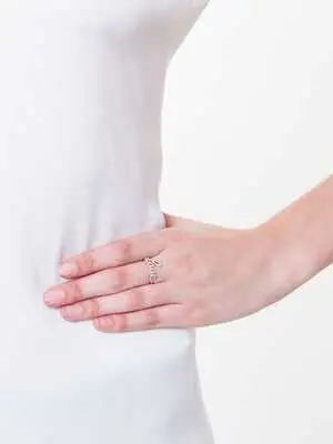Rosa De La Cruz Diamond Love Ring