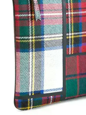 Comme Des Garçons Tartan Patchwork Clutch