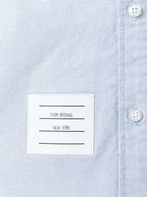 Thom Browne Long Sleeve Oxford Shirt - Blue