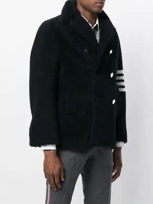 Thom Browne Classic Shearling Pea Coat