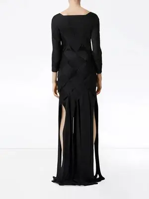 Burberry Woven Panel Evening Dress
