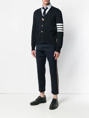 Thom Browne 4-bar Milano Stitch Cardigan - Blue