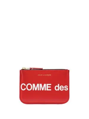 Play Comme Des Garcon Small Logo-print Pouch - Red