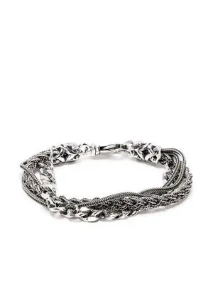 Emanuele Bicocchi Braid And Chain Bracelet