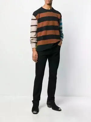 PAURA Panelled Striped Jumper