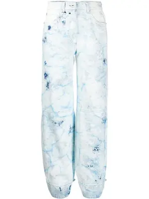 Off-White Tapered Bleached Jeans