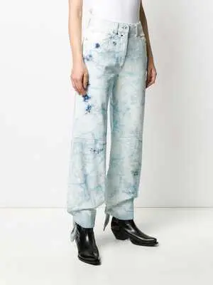 Off-White Tapered Bleached Jeans