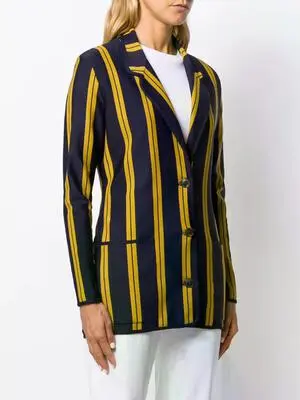 JEAN PAUL GAULTIER 1991 Striped Single Breasted Blazer
