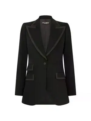 Dolce & Gabbana Piped-trim Single-breasted Blazer
