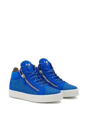 GIUSEPPE ZANOTTI High Top Crystal-embellished Sneakers