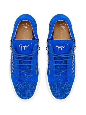 GIUSEPPE ZANOTTI High Top Crystal-embellished Sneakers