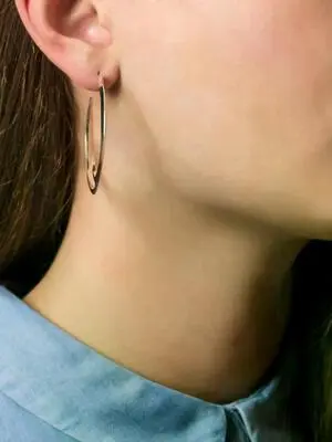 SHAUN LEANE Sterling Silver Cat Claw Hoop Earrings - Metallic
