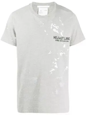 Helmut Lang Logo Paint Print T-shirt