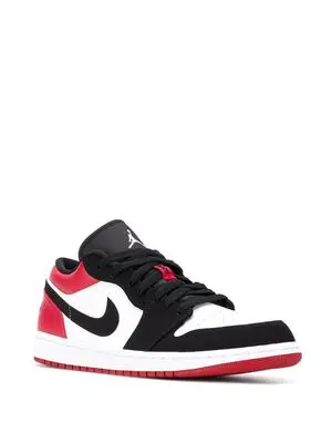 JORDAN Air 1 Low Black Toe Sneakers - White