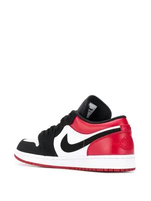 JORDAN Air 1 Low Black Toe Sneakers - White