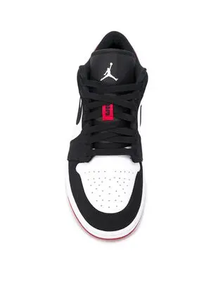 JORDAN Air 1 Low Black Toe Sneakers - White
