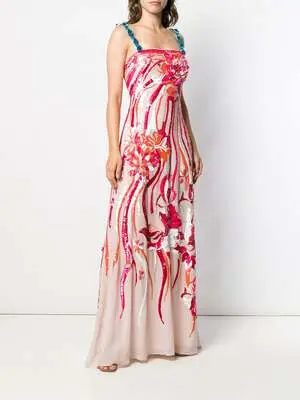 Emilio Pucci Sequined Floral Appliqué Gown