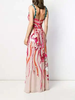 Emilio Pucci Sequined Floral Appliqué Gown
