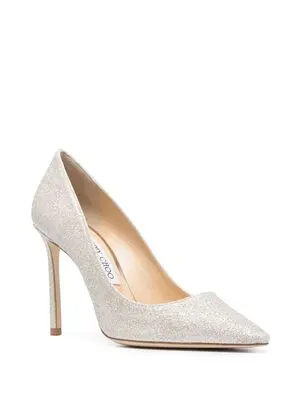 JIMMY CHOO Romy 100 Glitter Pumps