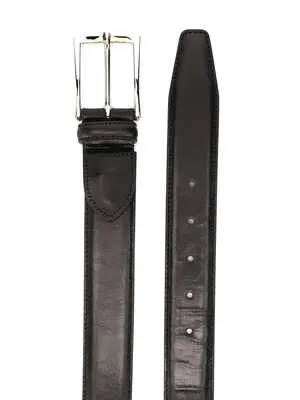 SCAROSSO Classic Square Buckle Belt - Black