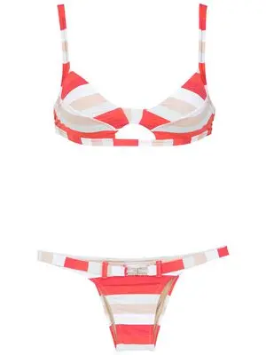 AMIR SLAMA Striped Bikini Set