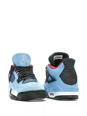 JORDAN X Travis Scott Air 4 Retro Cactus Jack Sneakers - Blue