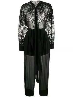 Emilio Pucci Vivara Embroidered Jumpsuit - Black