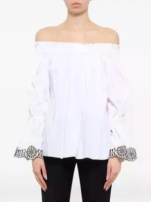 Alexander McQueen Off-the-shoulder Blouse - White