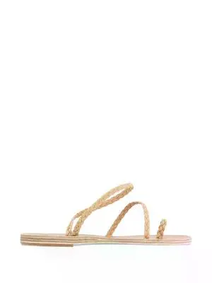 ANCIENT GREEK SANDALS Eleftheria Braided Leather Sandals - Neutrals