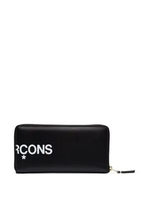 Comme Des Garçons Logo-print Leather Wallet - Black