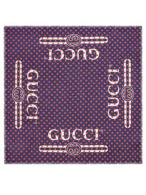 Gucci Vintage Logo Polka Dot Shawl