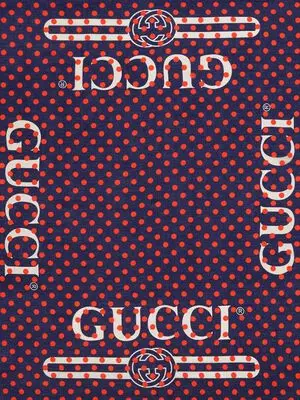 Gucci Vintage Logo Polka Dot Shawl