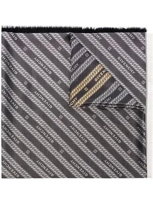 Givenchy Logo Embroidered Silk Scarf