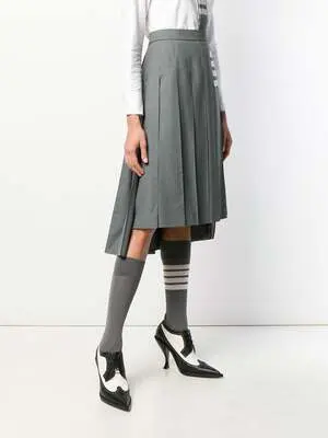 Thom Browne 4-bar Pleated Skirt - Grey