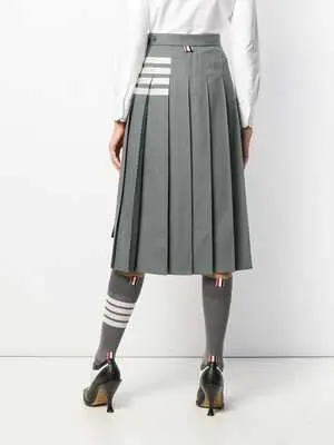Thom Browne 4-bar Pleated Skirt - Grey