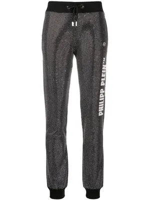 Philipp Plein Slim-fit Trousers With Glitter Detailing