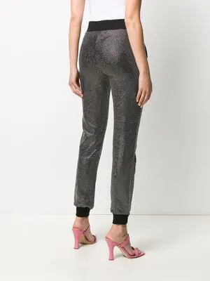 Philipp Plein Slim-fit Trousers With Glitter Detailing