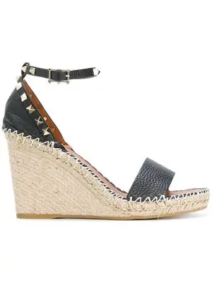 VALENTINO 105mm Rockstud Wedge Sandals